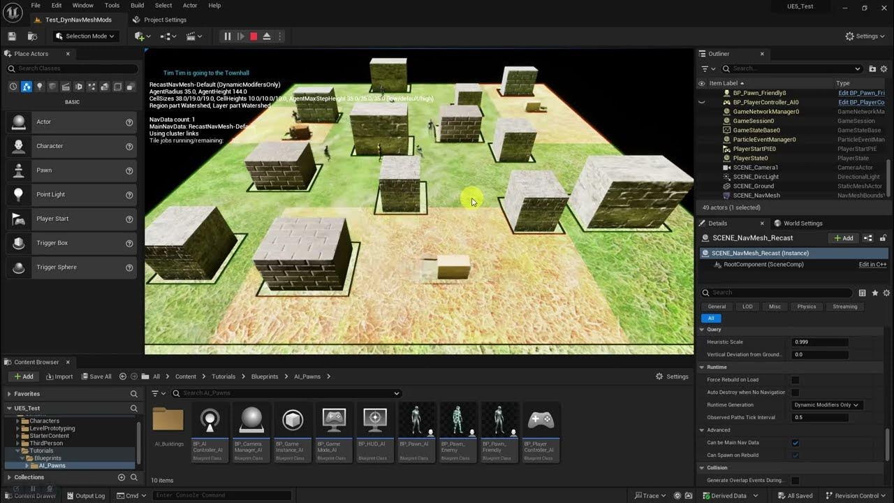 Help With City Builder On Dynamic NavMesh With NavMods; UNREAL ENGINE 5.3.2 - YouTube