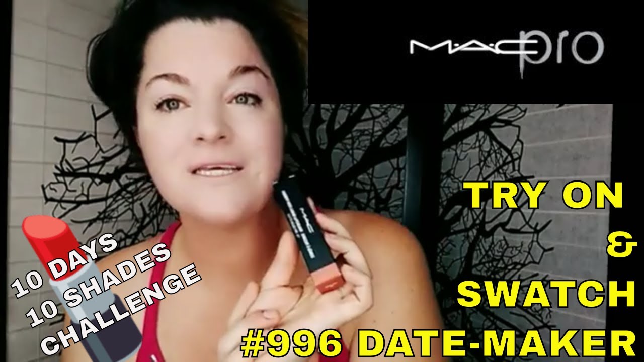 #996 DATE-MAKER MAC POWDER KISS LIQUID LIPCOLOUR TRY ON & SWATCH AUGUST ...