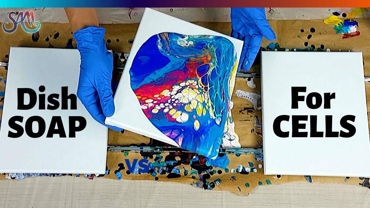 Acrylic Pouring with Dish Soap - 3 MUST SEE 🤓Ways To Create Cells ...