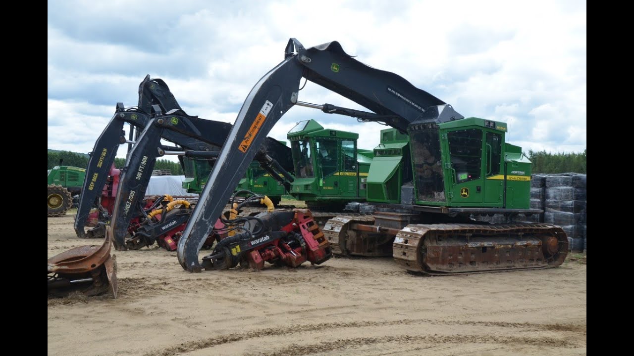 LOT 91 - JOHN DEERE (2016) 853MH tracked feller buncher - YouTube