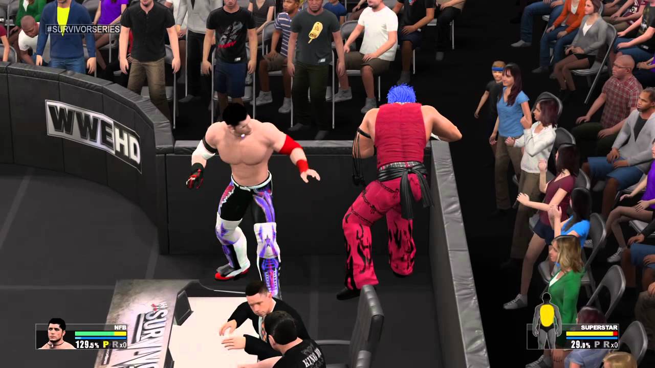 WWE 2K15 How to get opponent in the crowd - YouTube