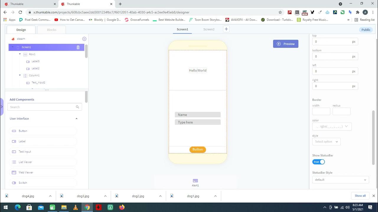 Thunkable Tutorial Full Steam Ahead Hackathon Youtube