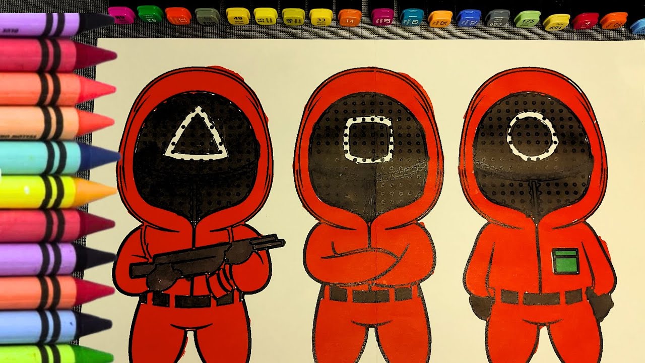 How To Draw Squid Game Guard Uniform-Squid Game2 - YouTube