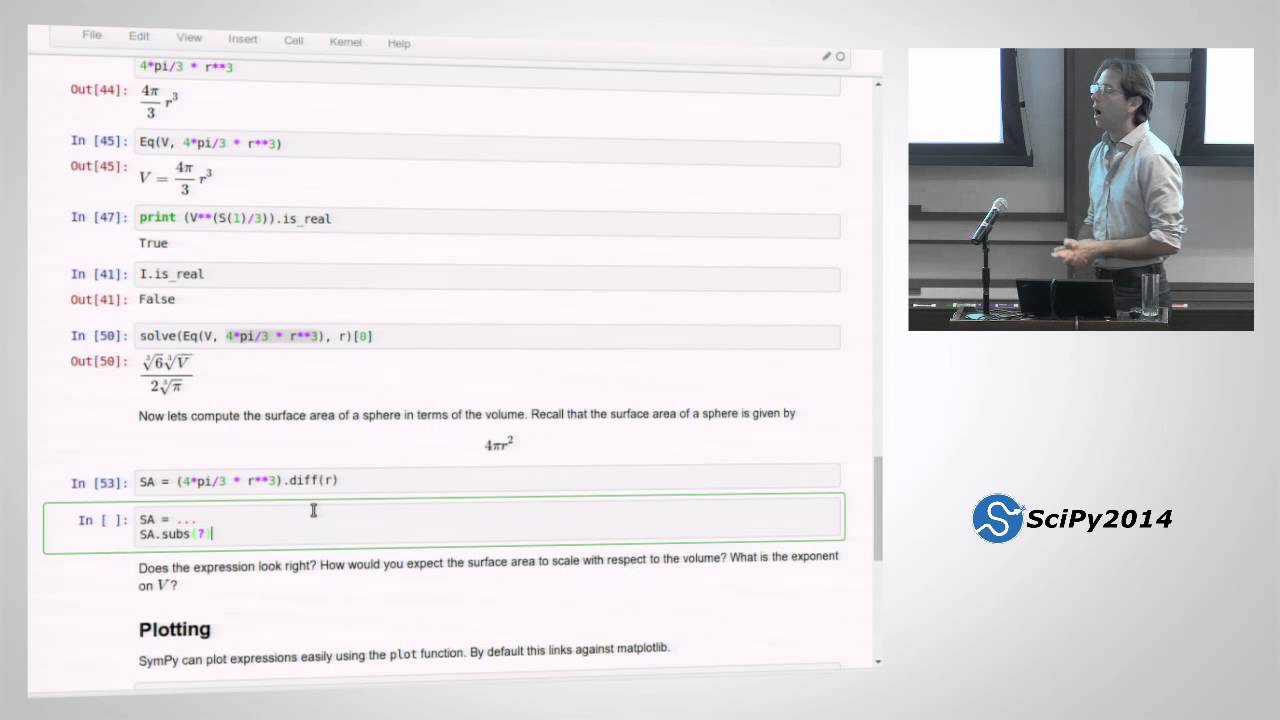 SymPy - Part 2 | SciPy 2014 | Aaron Meurer, Jason K Moore, Matthew Rocklin - YouTube