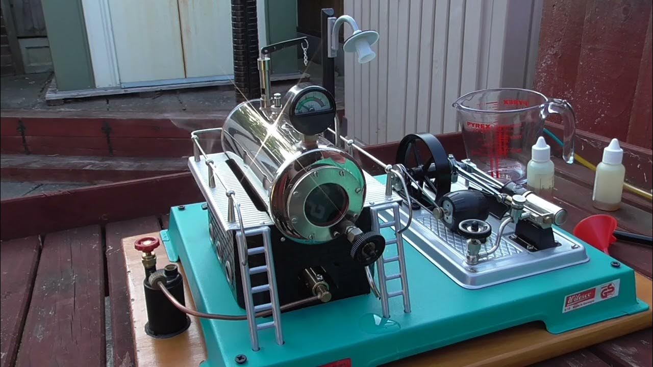 Wilesco D18 Steam Engine with Bix gas conversion - YouTube
