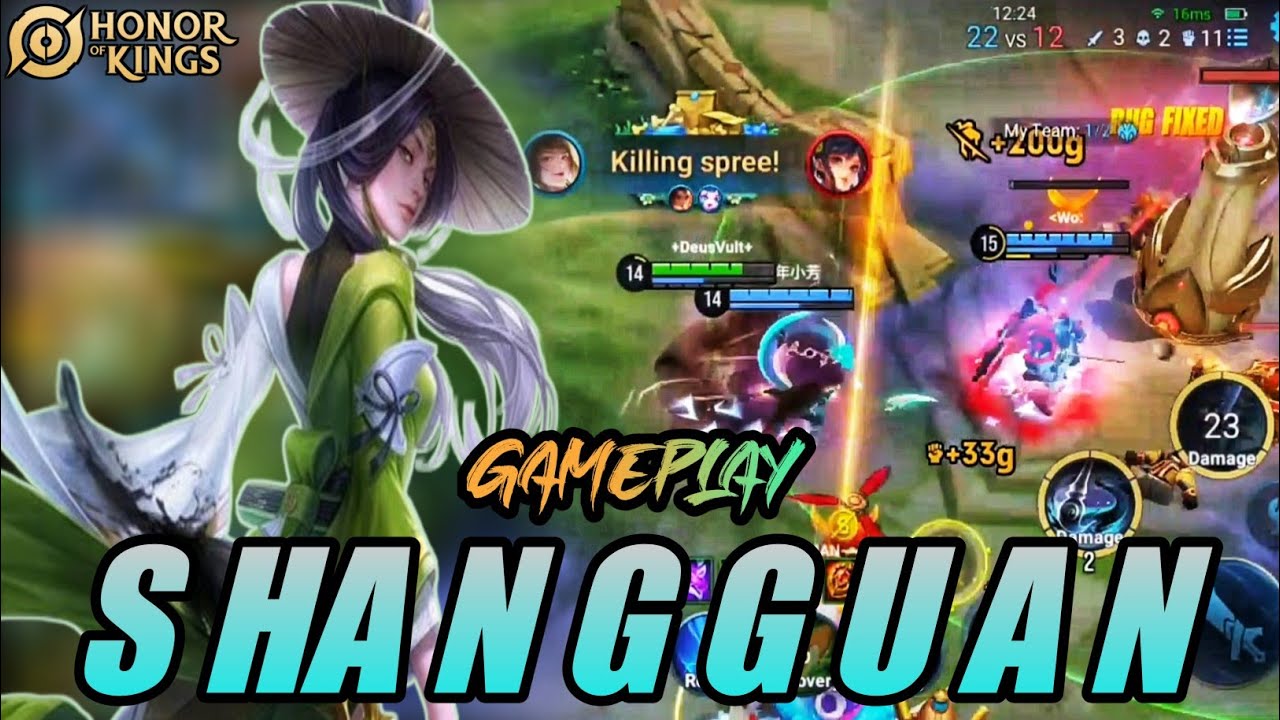 Honor of Kings (HOK) Shangguan mid lane (mage) gameplay - Honor of ...