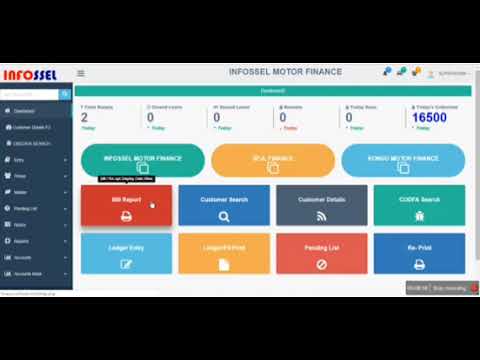 INFOSSEL AUTO FINANCE CLOUD BASED ONLINE SOFTWARE DEMO VERSION - YouTube