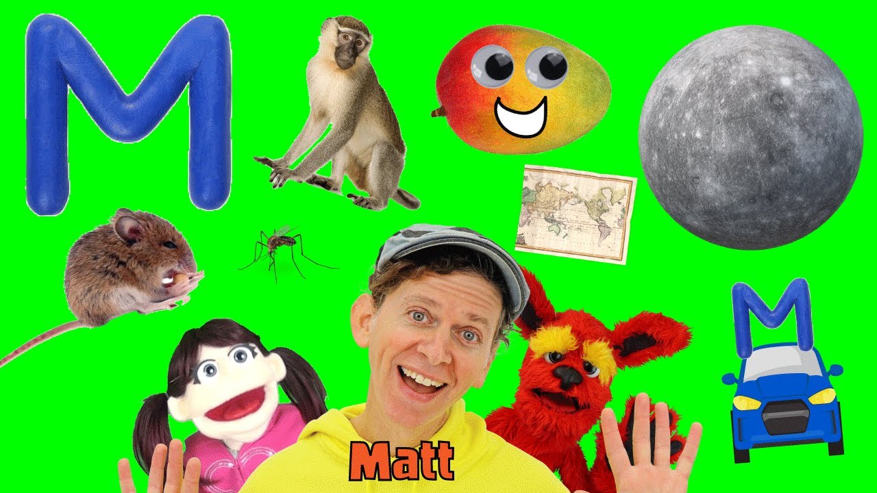 Letter M Song | Learn the Alphabet with Matt | What Starts with M ...