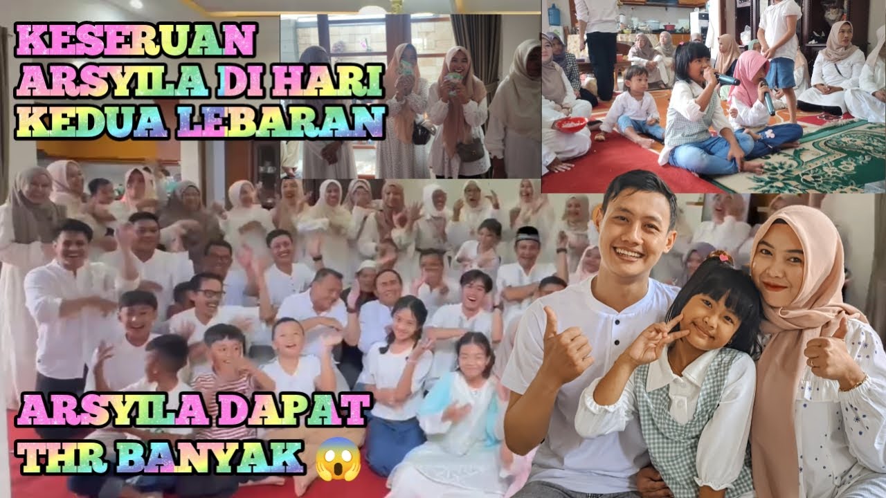 LEBARAN HARI KEDUA ARSYILA DI LEMBANG 💞 || ARSYILA DAPAT THR BANYAK 😱😱 ...