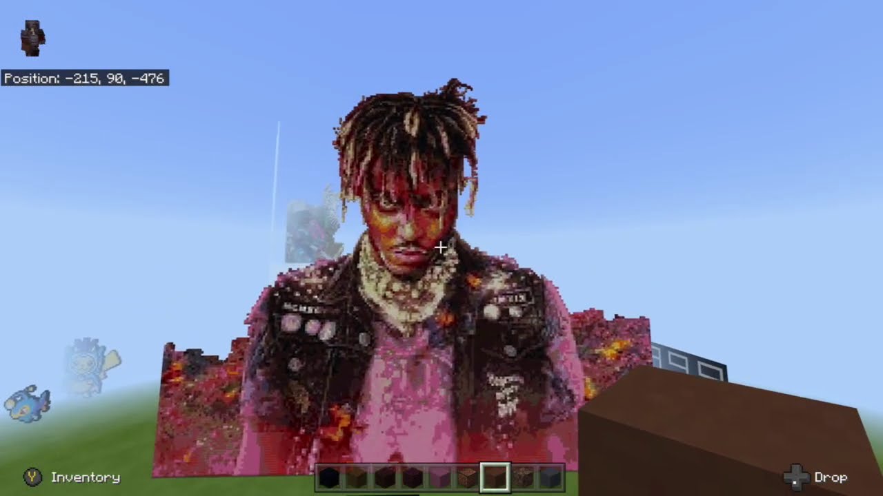 Finished Main Part Of Juice WRLD Pixel Art - YouTube