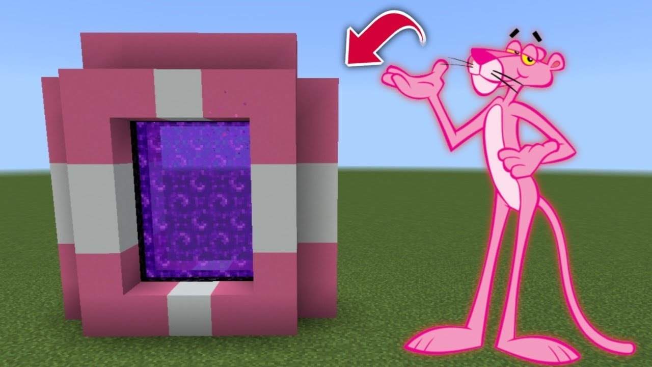 Membuat Portal The Pink Panther ~ Minecraft PE - YouTube