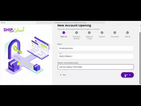 Tutorial - How to register Ship Asaan account through web portal