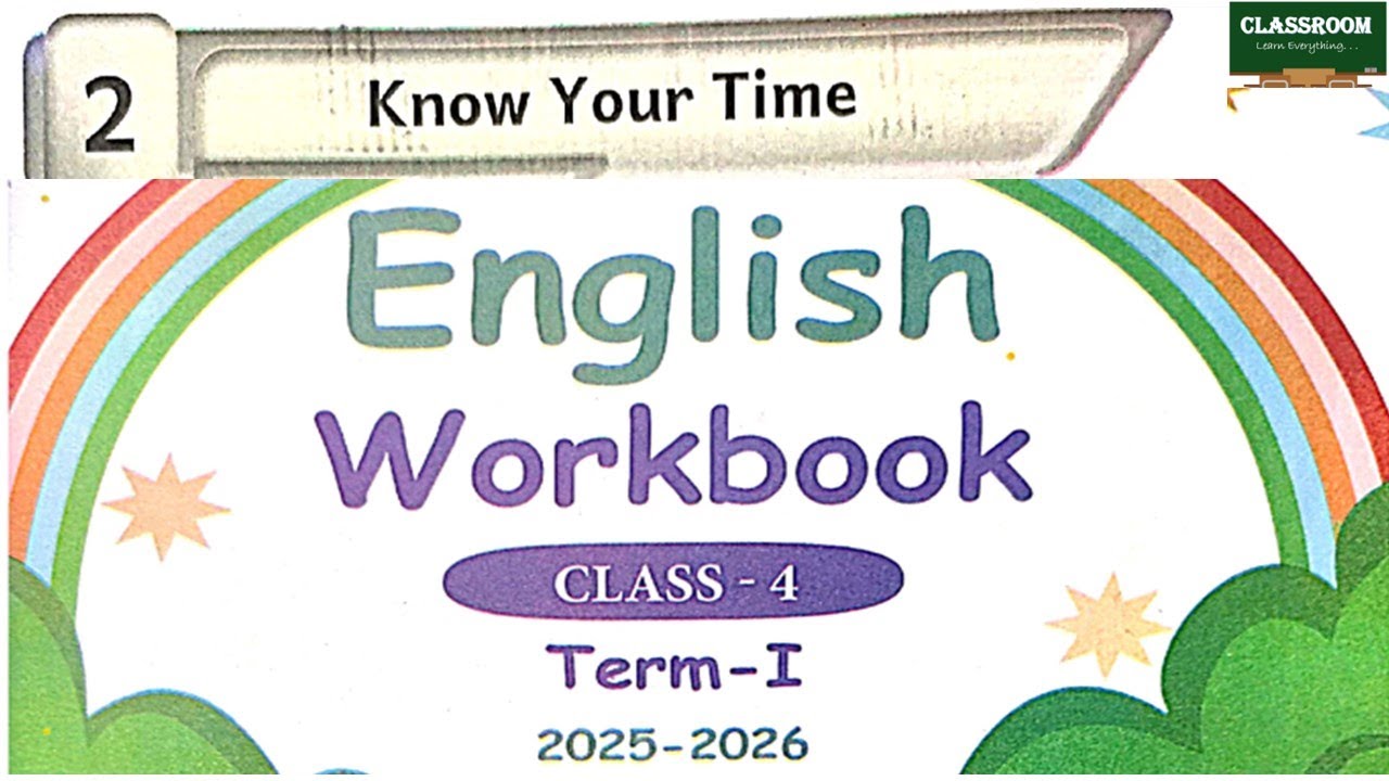 4th standard english workbook term 1 unit 2 know your time 2025-2026 ...