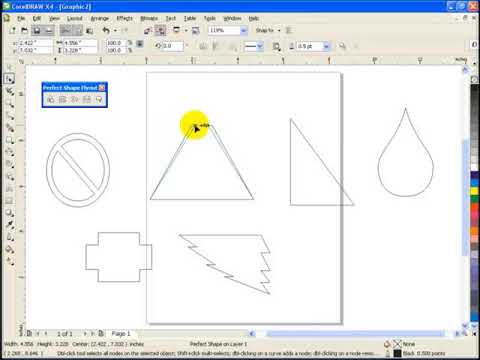 CorelDraw 10 || Drawing tools || Basic shape tools || Rectangle - YouTube