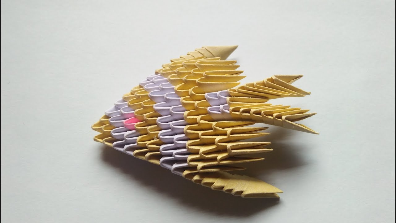 3D origami fish - YouTube