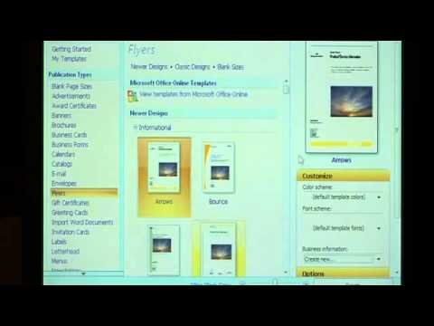 Computer Training _ How to Create a Flyer in Microsoft Publisher - YouTube