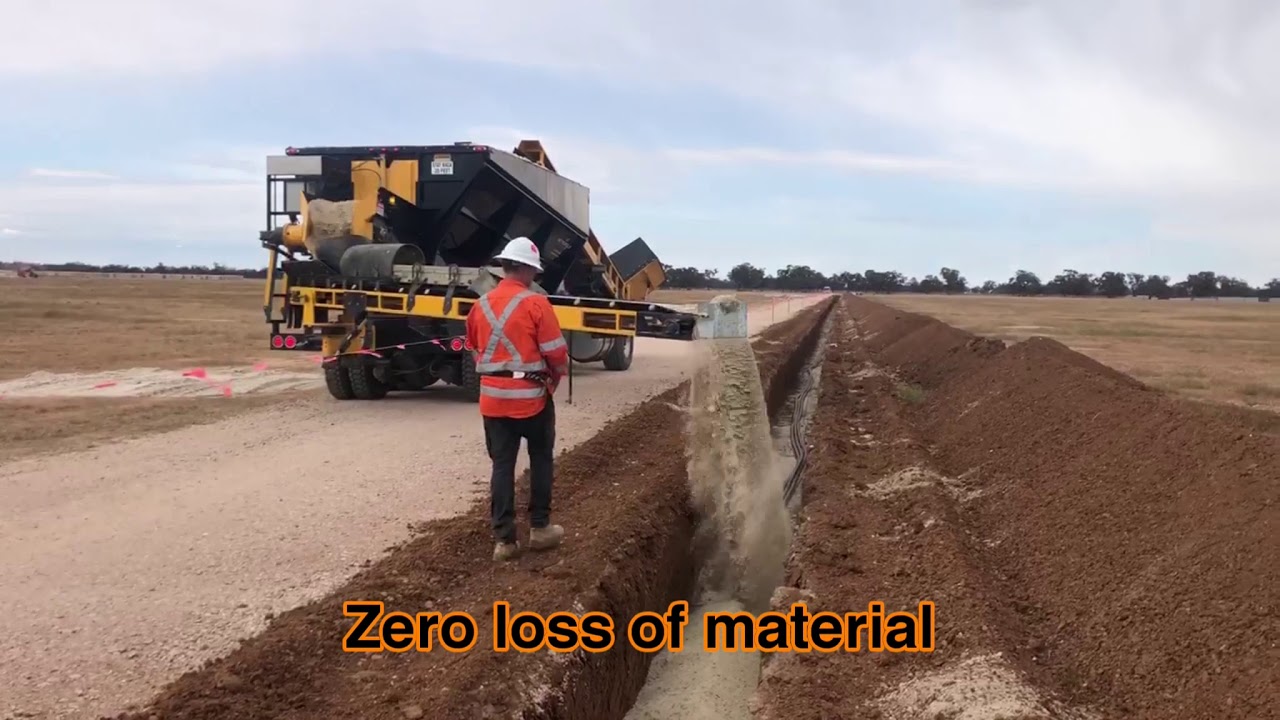 Solar Farm Trench Sanding - YouTube