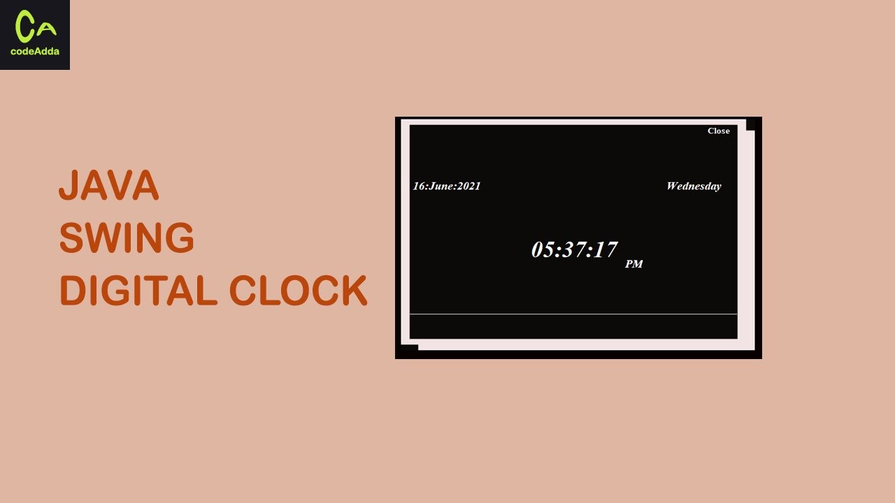 Digital Clock In Java YouTube Digital Clock In Java YouTube