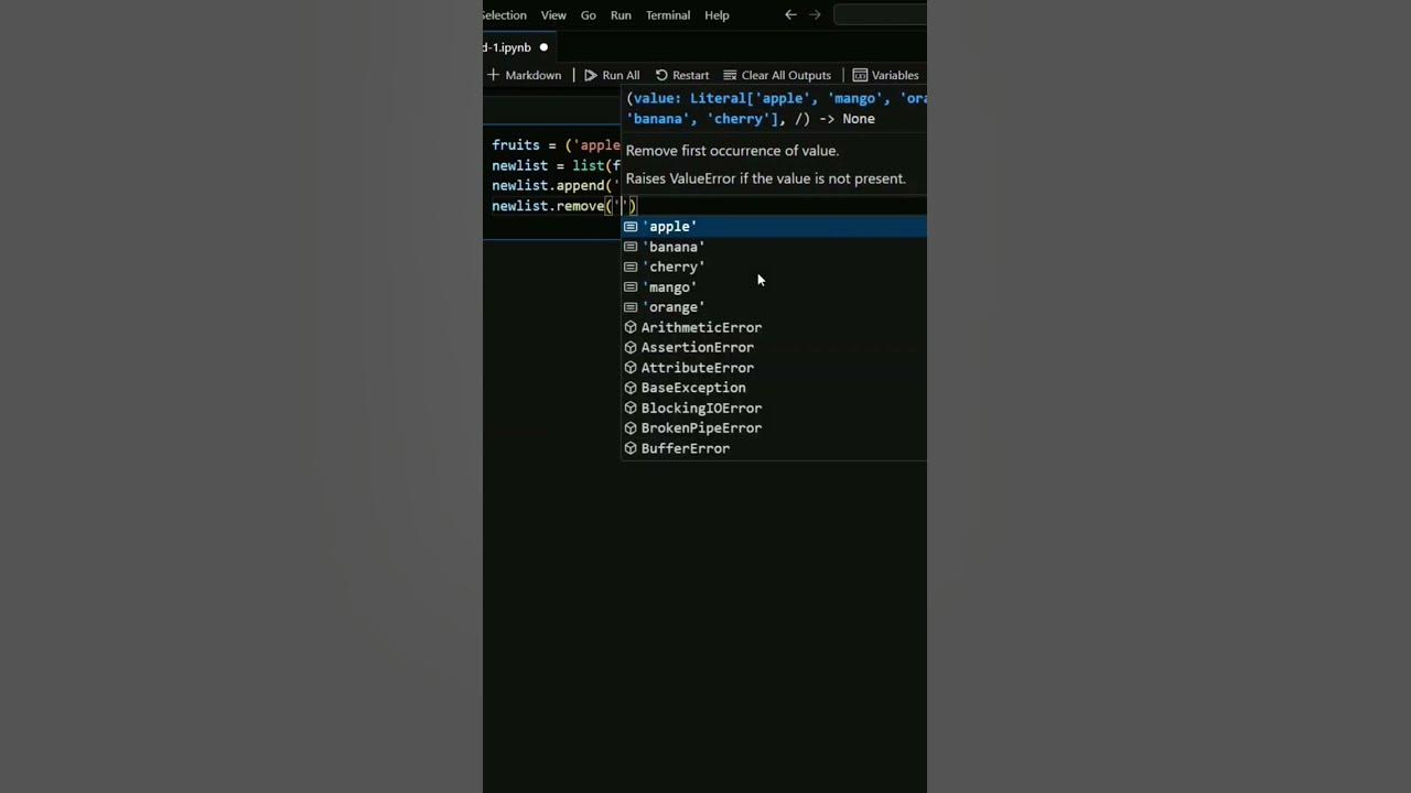How To Add Or Remove Something From Our Tuple Python Pythonbeginner Python3 Pythontutorial 