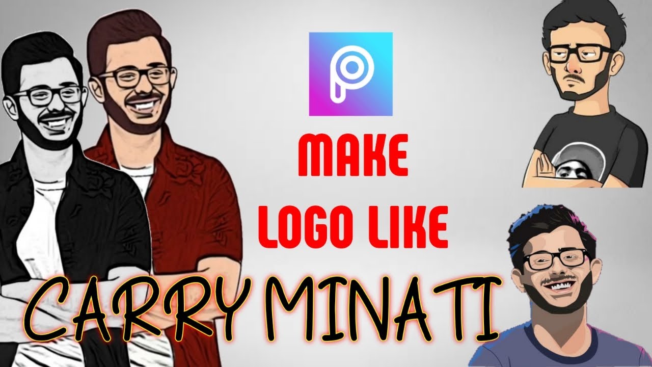 How to make logo like Carryminati || #carryminati || with pics art ...