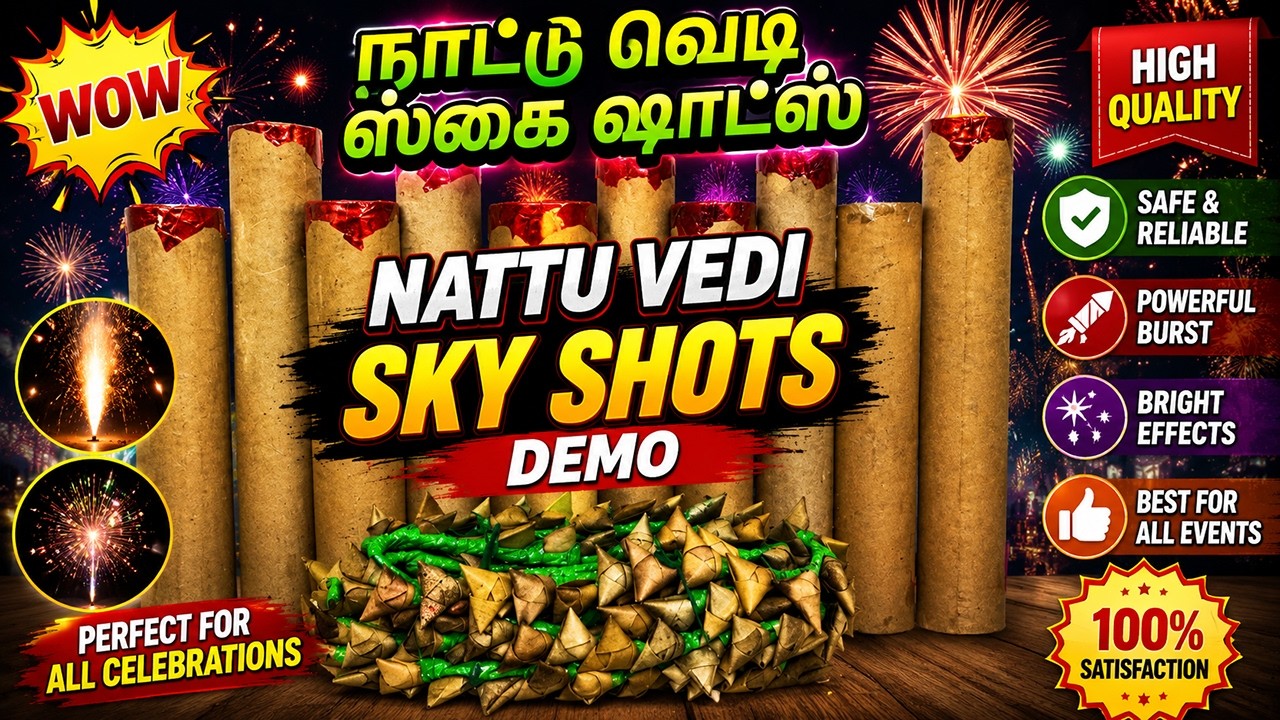 Nattu Vedi Sky Shots Demo | நாட்டு வெடி ஸ்கை ஷாட்ஸ் | Poonthalir - YouTube