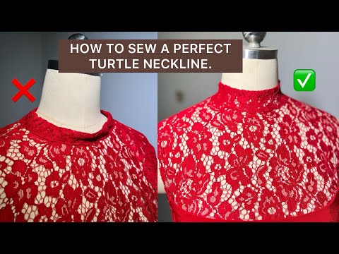 How to Cut and Sew a Perfect Turtle Neckline and Avoid gaping.