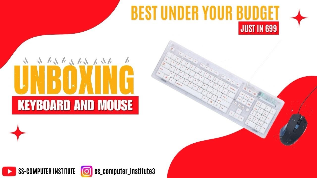 Transparent Keyboard & Gaming Mouse Unboxing Video || SS Computer ...