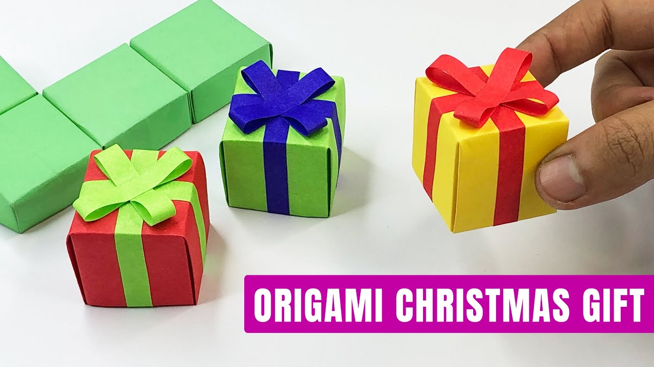 Christmas Origami Gift Box - Easy Paper Craft for Gifts! - YouTube