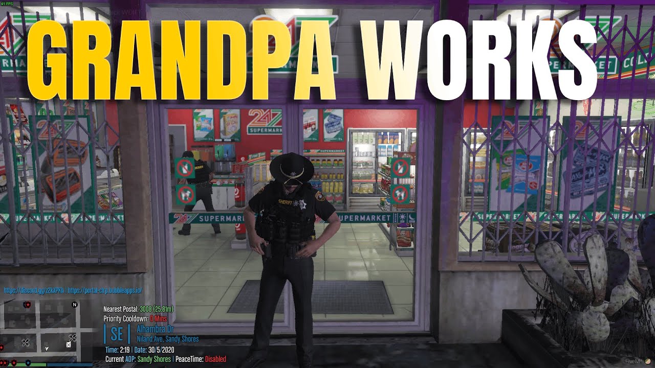 GTA 5 FiveM RP - GRANDPA TRIES TO WORK AT 24/7 | CLDOJRP - YouTube