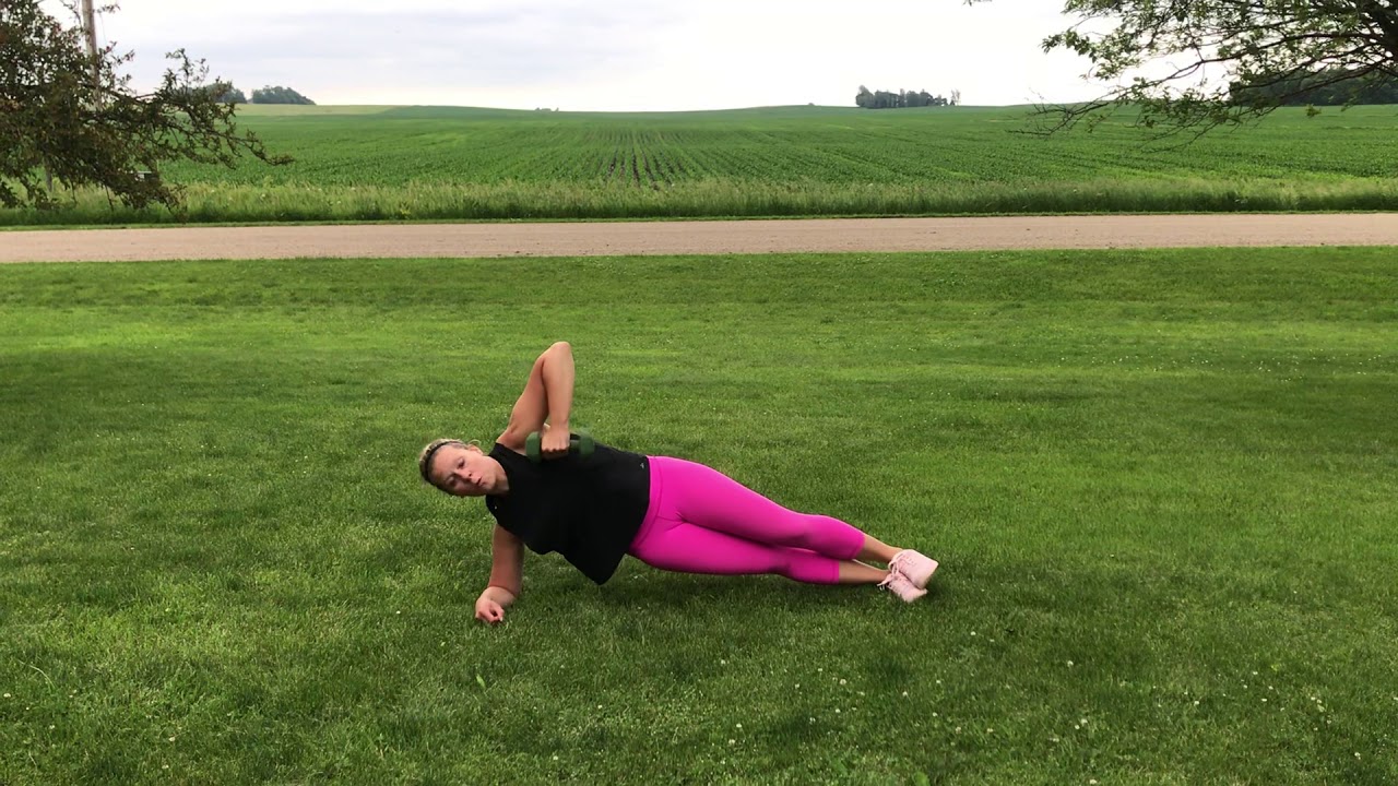Side plank row to press - YouTube