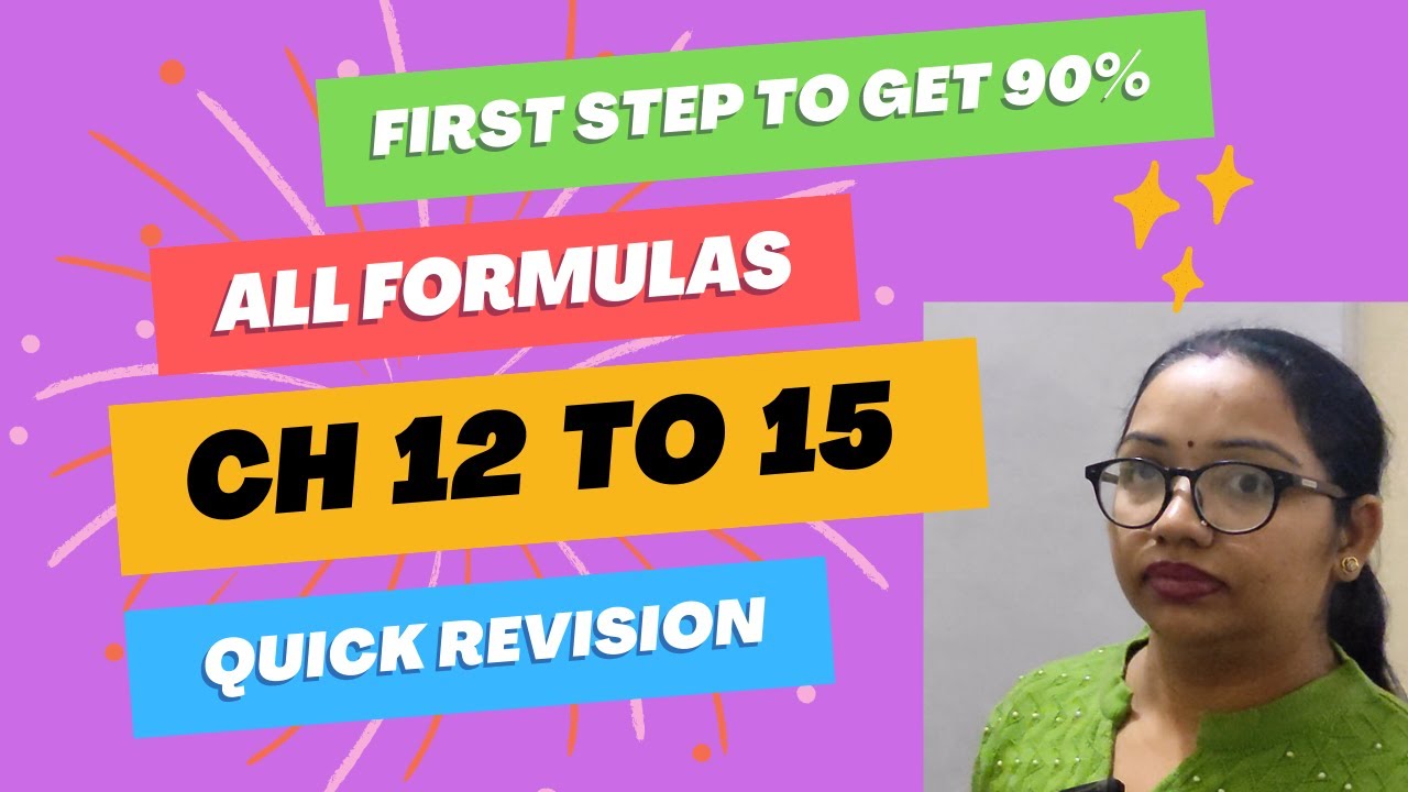 Class 10 Math All Formulas | Chapter 12 to 15 | Quick Revision | Sharma ...