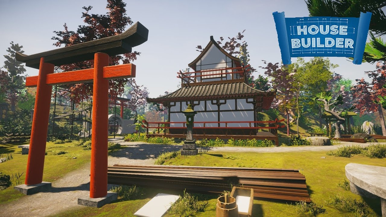 Building Japanese Garden In New DLC ~ House Builder - YouTube