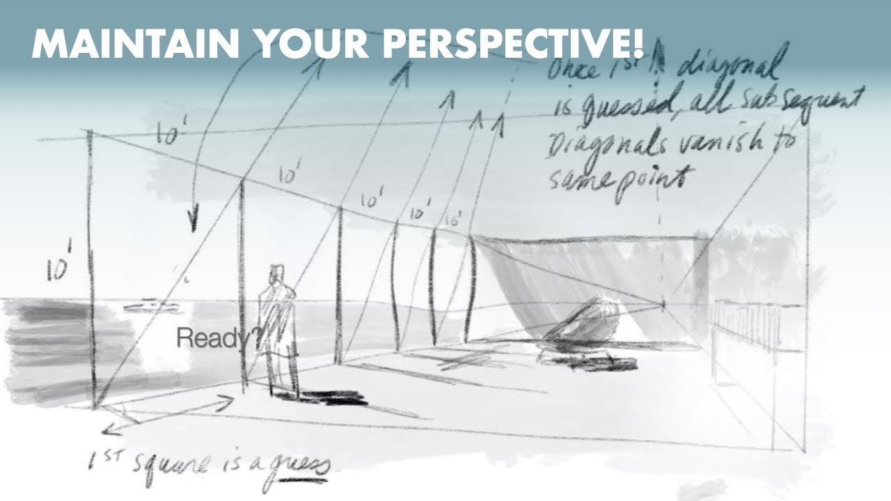 Estimating Depth In Perspective By The Proportional Method - YouTube