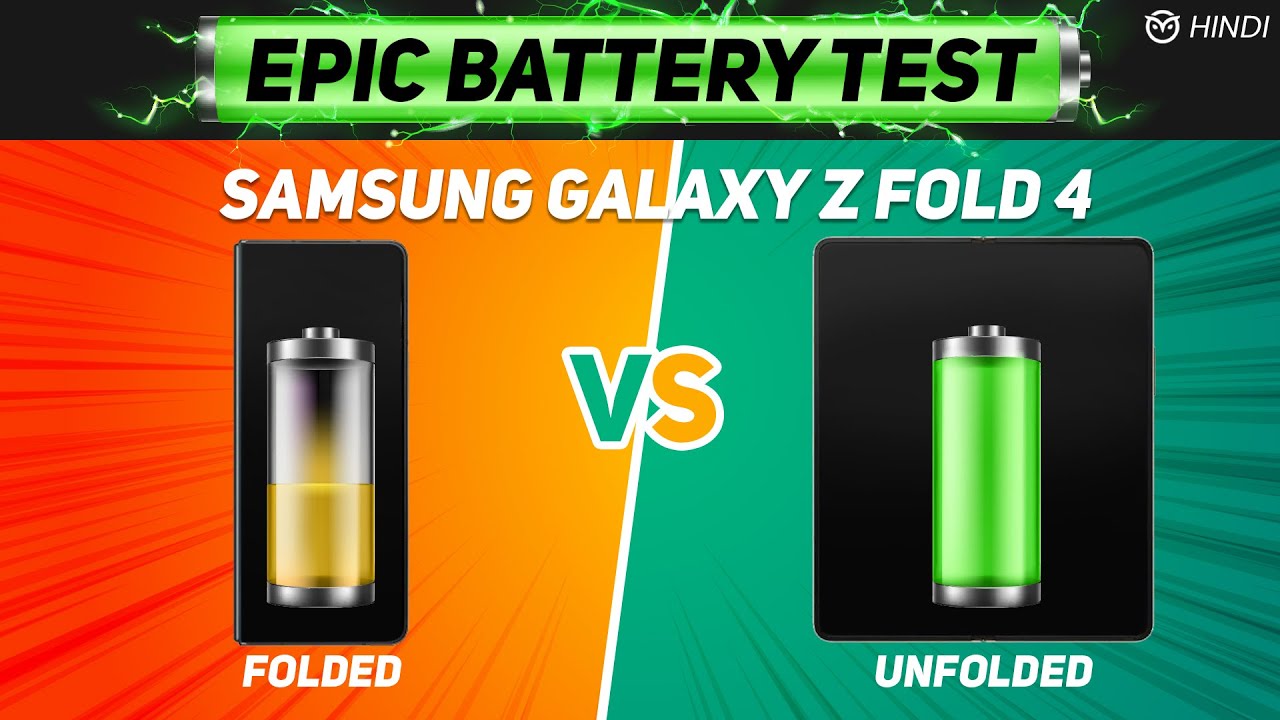 Galaxy Z Fold 4 Battery Drain Test | Unfolded vs Folded | Surprising ...