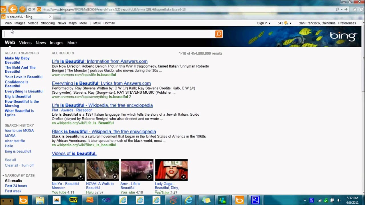 Bing HTML5 - YouTube