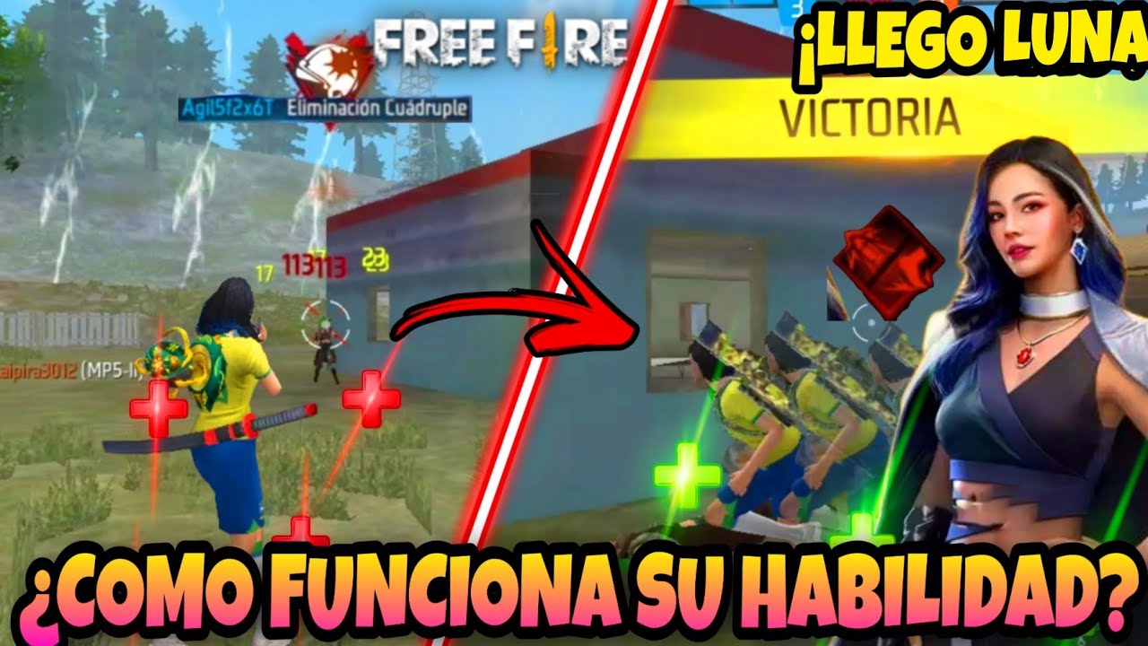 NUEVA PERSONAJE LUNA 🤯 ¿ COMO FUNCIONA ? ¿CUAL ES SU HABILIDAD? FREE ...