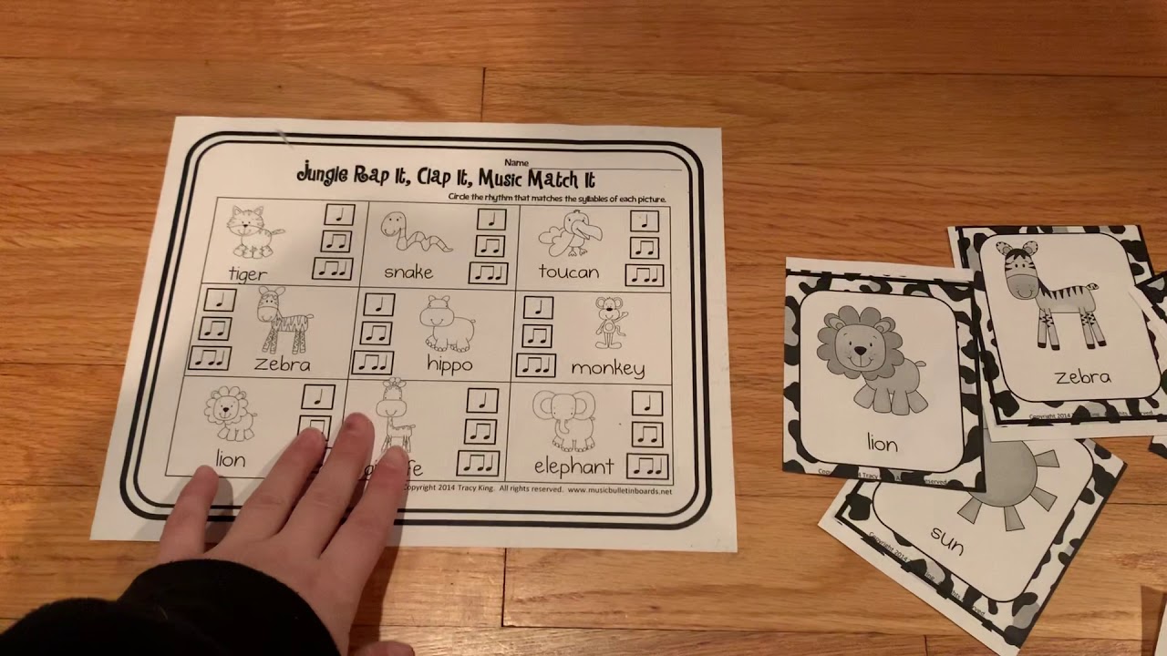 Tutorial for Jungle Rap It, Clap It, Music Match It-by Tracy King - YouTube