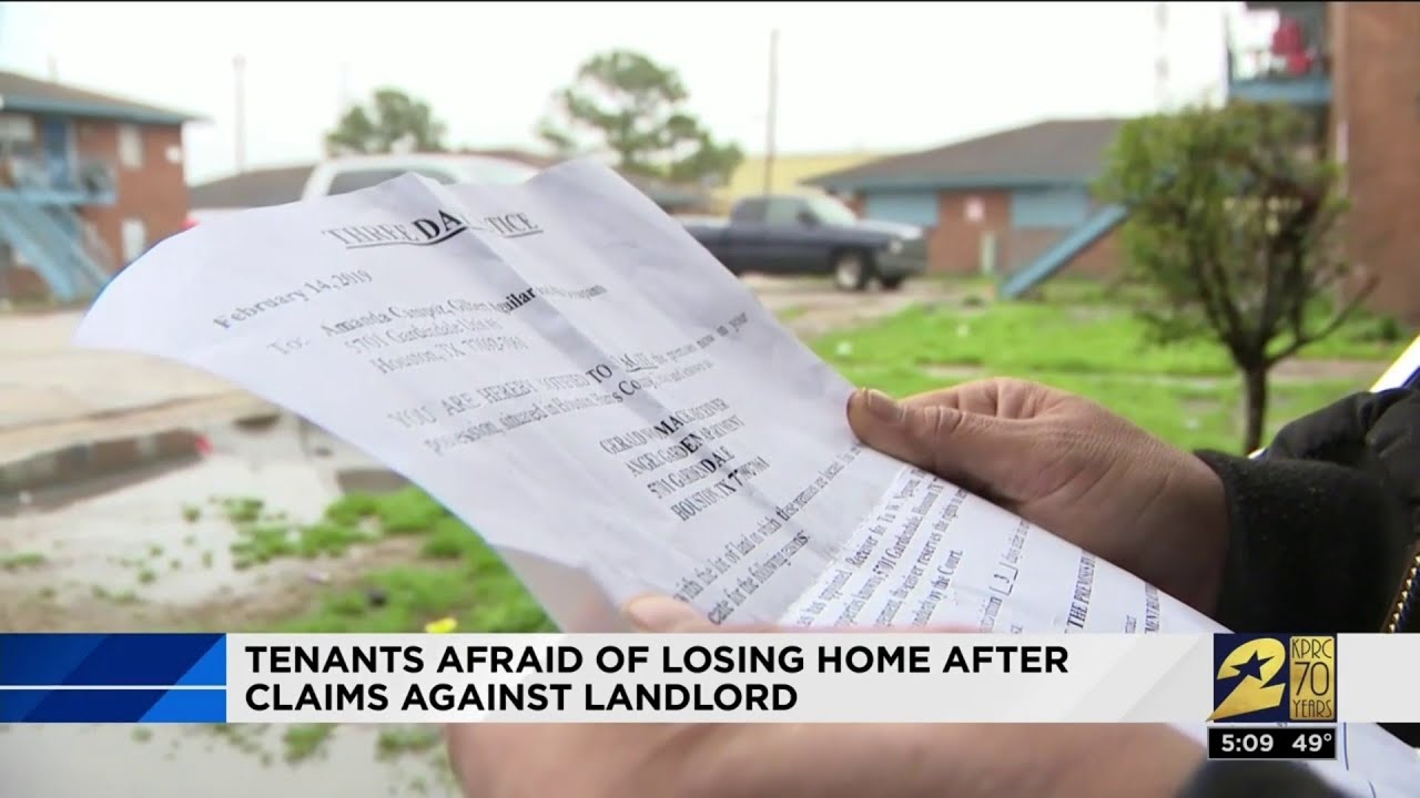 Tenants afraid of losing home after claims against landlord - YouTube