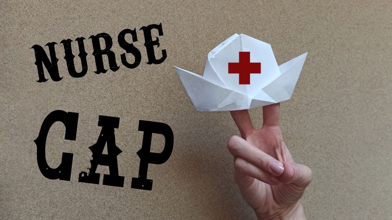 ORIGAMI NURSE CAP. Simple tutorial. Craft hat. - YouTube