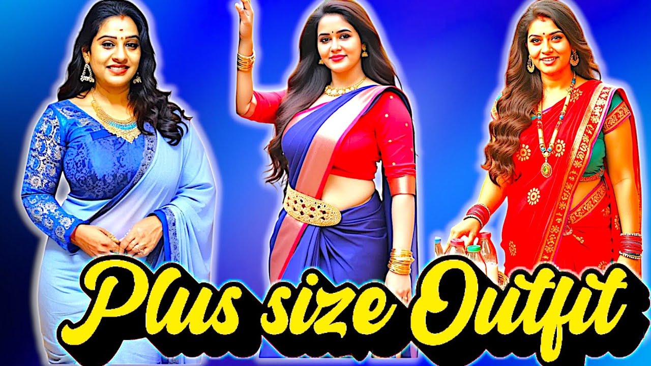 Plus Size Indian Model Outfits Stunning Fashion 240325-04 - YouTube