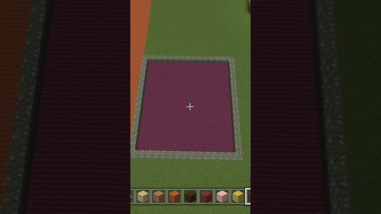 Minecraft Crimson Plank Mossy Cobblestone Frame Floor Design 🪵🪨🪟 # ...