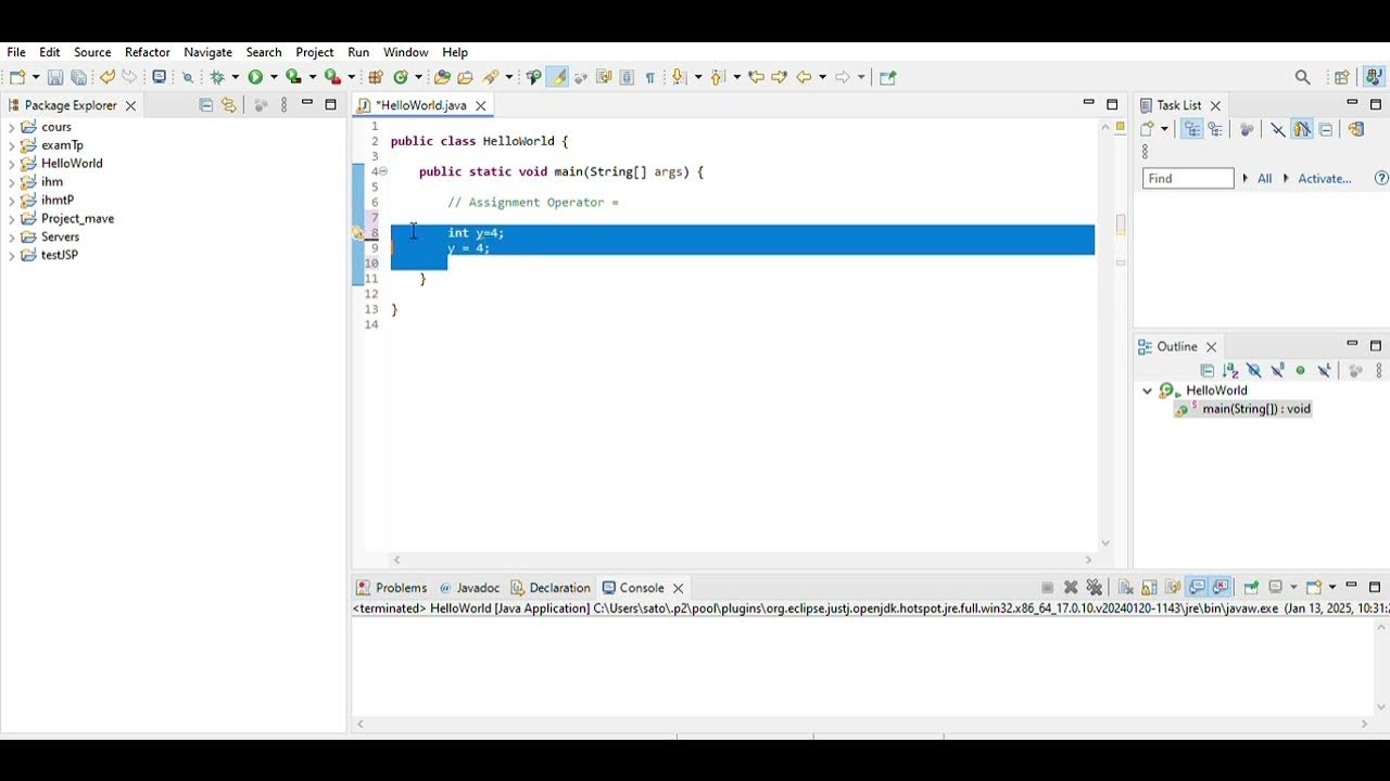 JAVA Assignment operator - YouTube