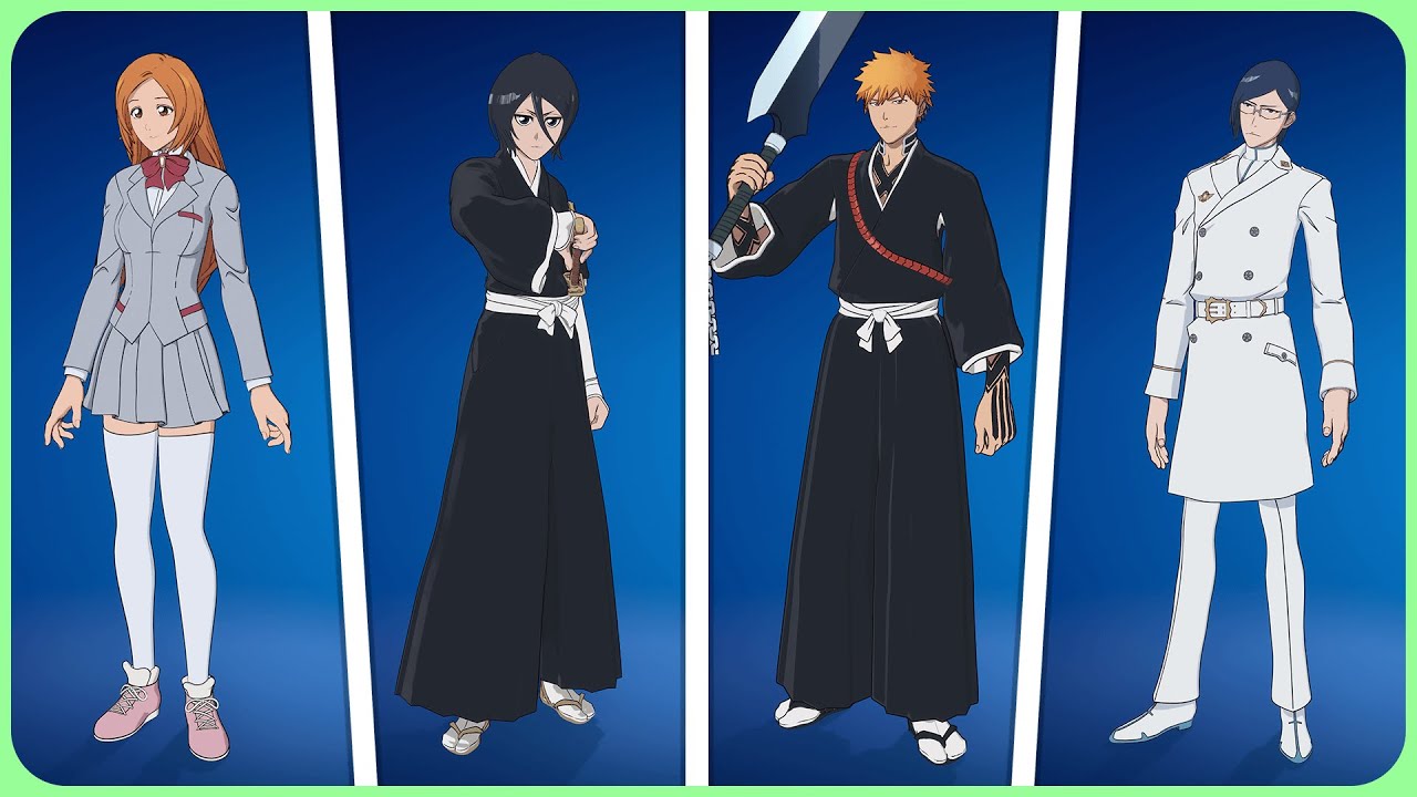 ALL Bleach x Fortnite Cosmetics Showcased! - YouTube