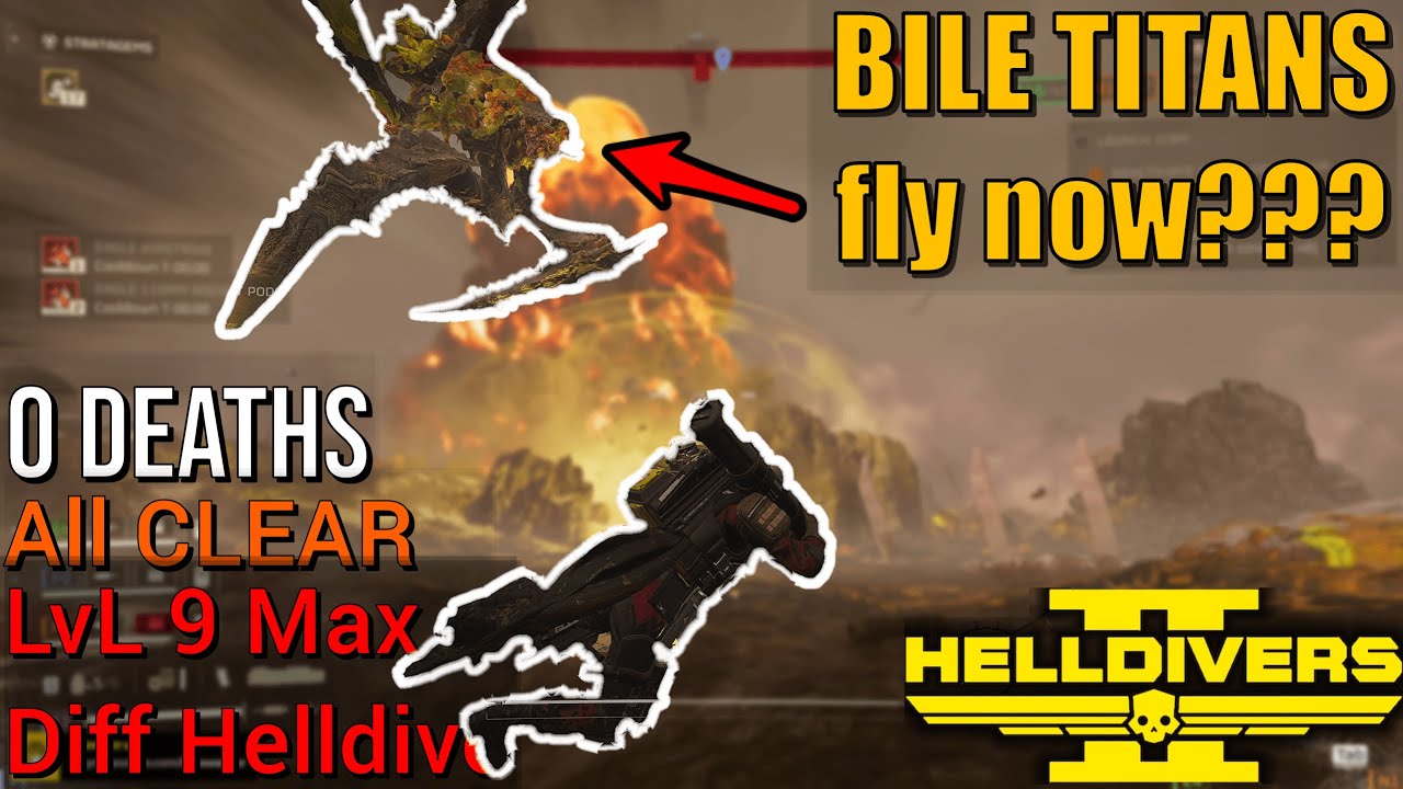 Helldivers 2 - LvL 9 MAX Diff Helldive - TITANs Fly Now? - YouTube