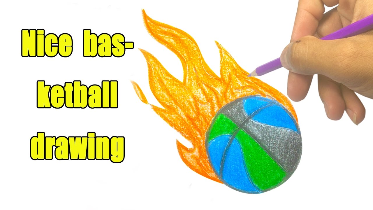 Basketball drawing | How to Draw a Realistic Basketball - YouTube