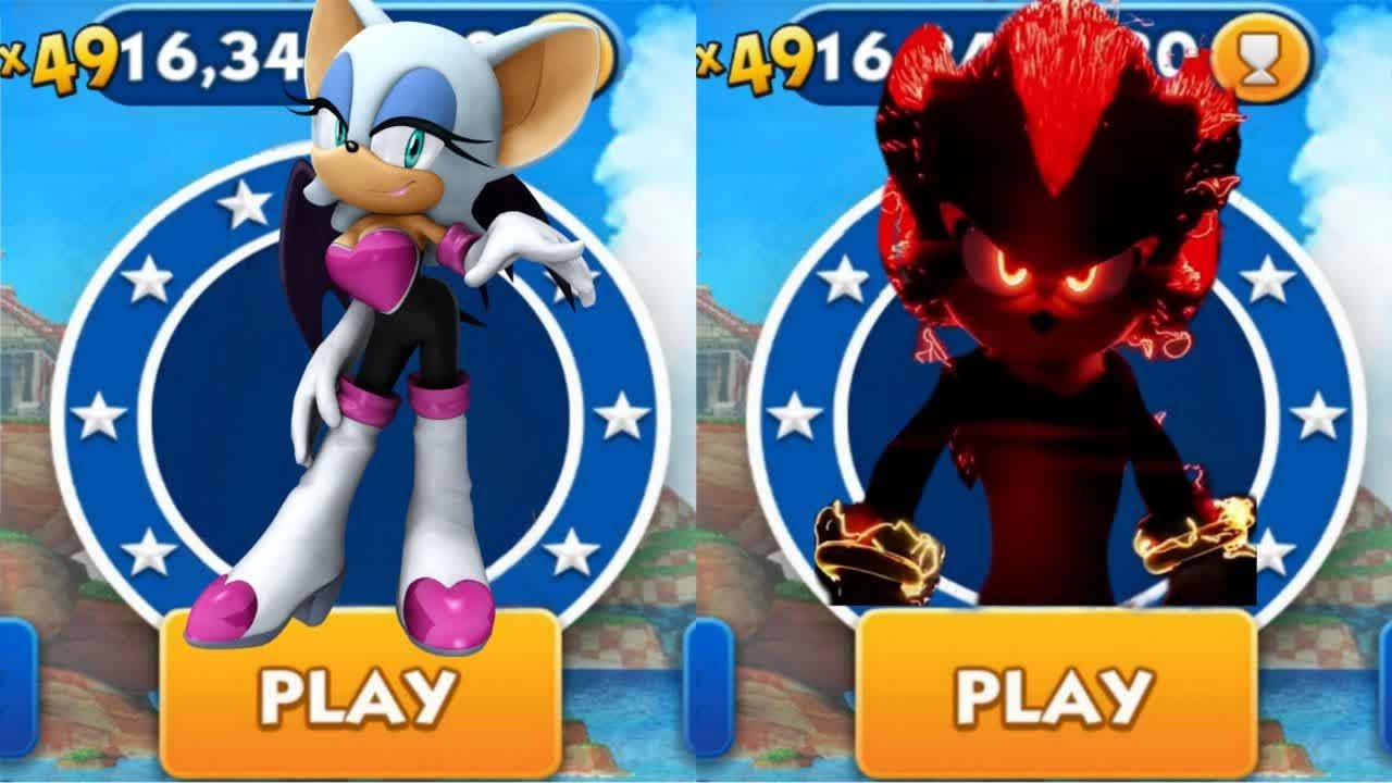 Sonic Dash - Rouge Dash VS Captain Shadow _ Movie Sonic vs All Bosses ...