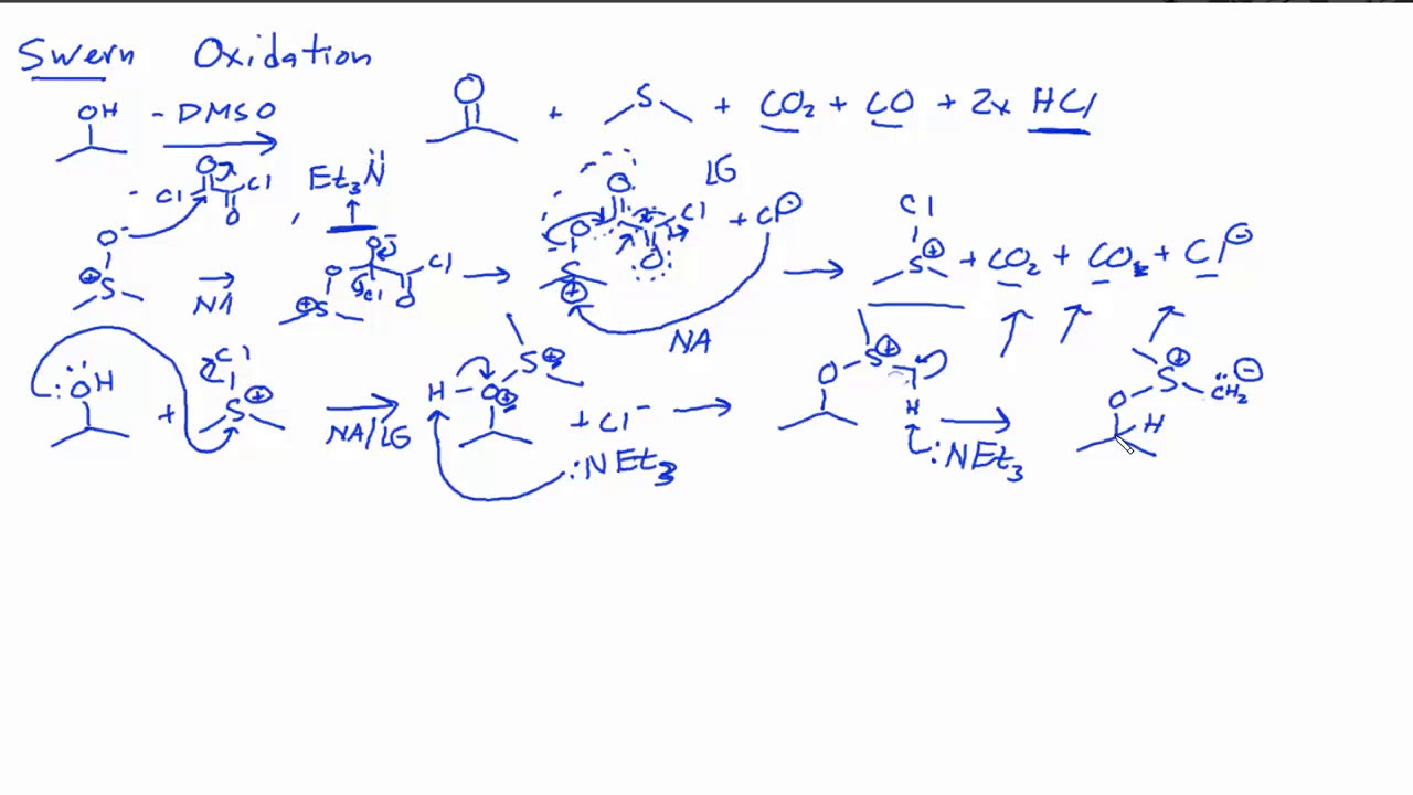 Reactions of Alcohols: Swern Oxidation - YouTube