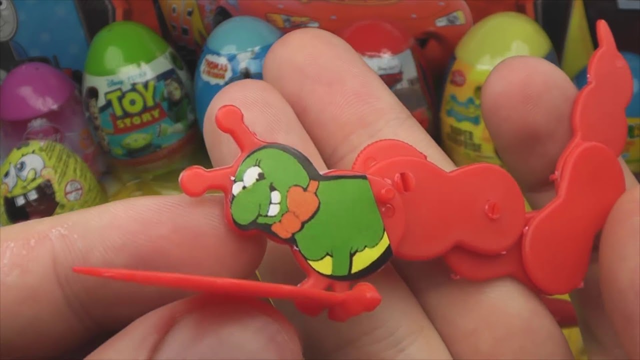 21 Surprise Eggs Kinder Surprise Cars 2 Spongebob Thomas Zaini Surprise ...