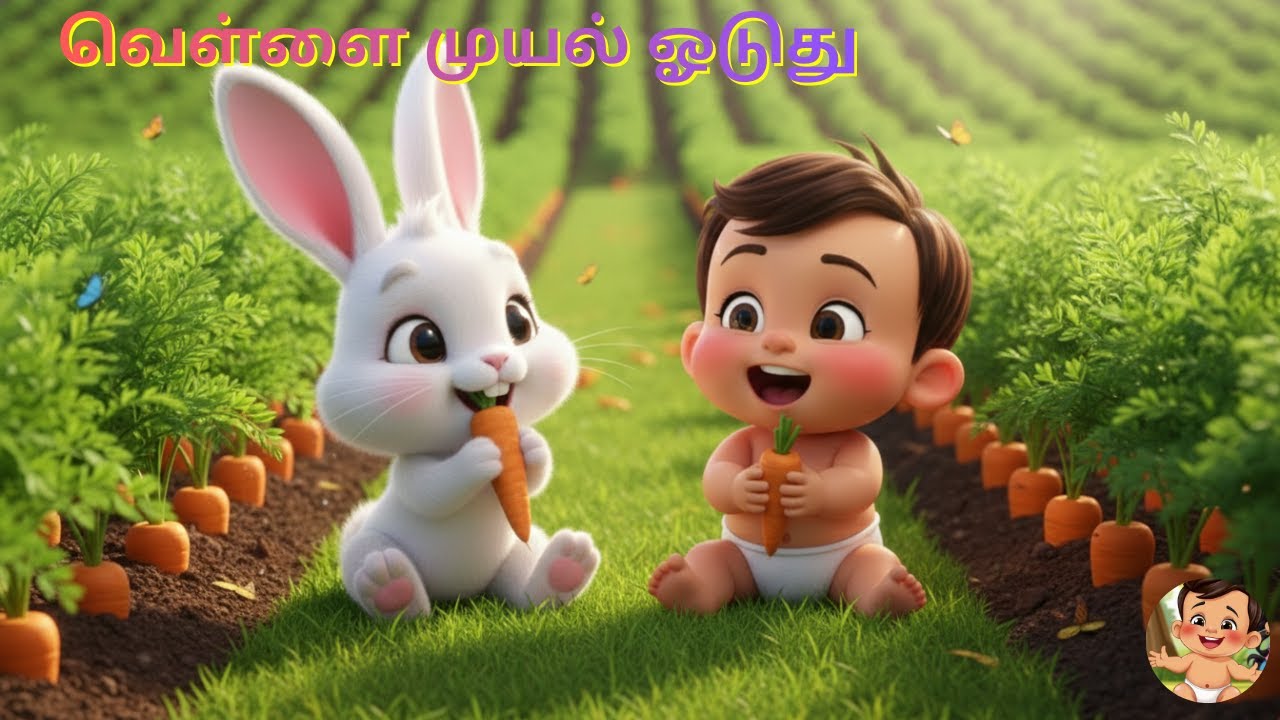 வெள்ளை முயல் ஓடுது| rabbit rhymes| tamil rhymes for babies| kids tamil ...