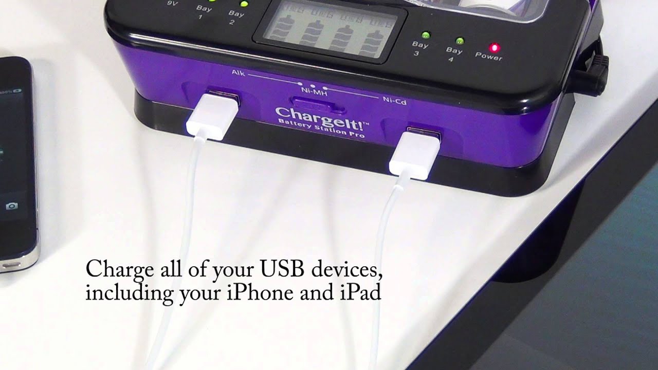 ChargeIt! Battery Station Pro - YouTube